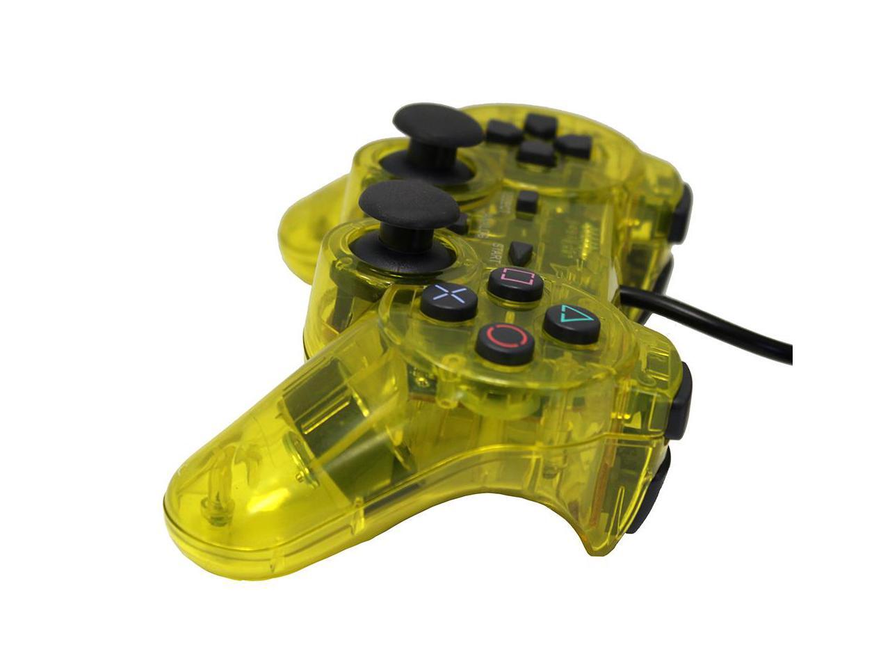 Transparent Yellow Controller for Playstation PS1 PS2 by Mars Devices ...