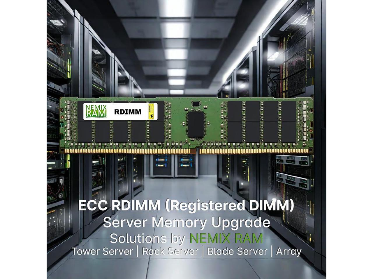 NEMIX RAM 32GB (2 x 16GB) DDR5 5600MHz PC5-44800 ECC RDIMM Compatible ...