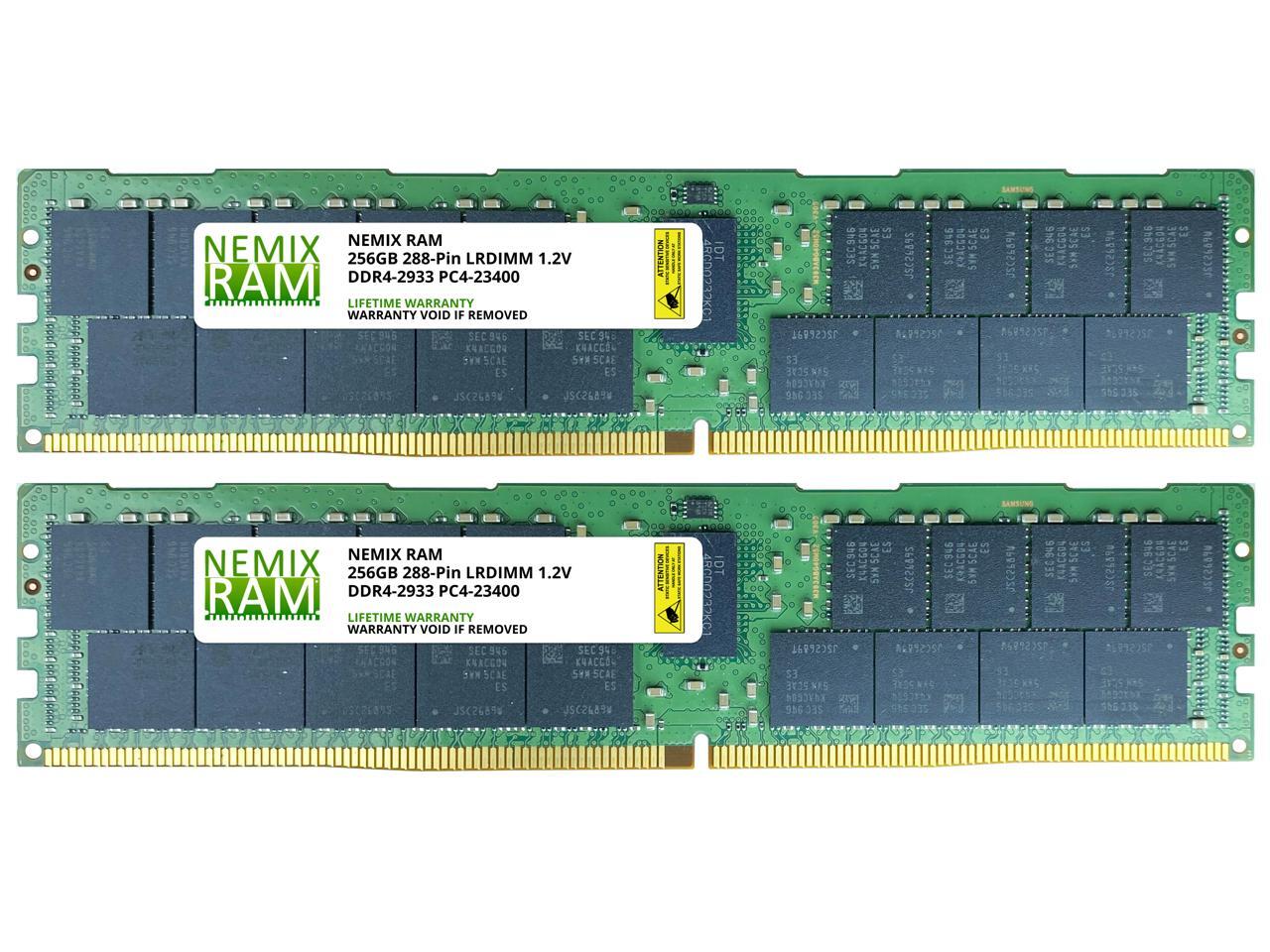 512GB Kit 2x256GB DDR4-2933 PC4-23400 ECC Load Reduced 8Rx4 Memory for ...
