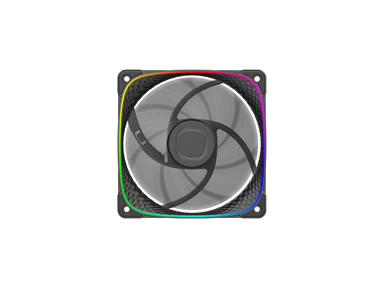 Geometric Future Squama 2503 RGB PWM Fan - Black - 120mm - 3 pack ...