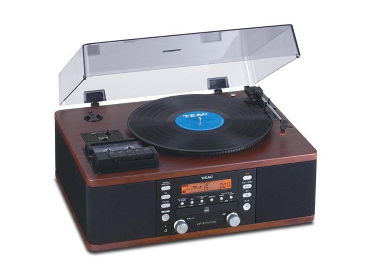 Teac LP-R550USB Wood Grain CD Recorder with Turntable/Cassette Player ...