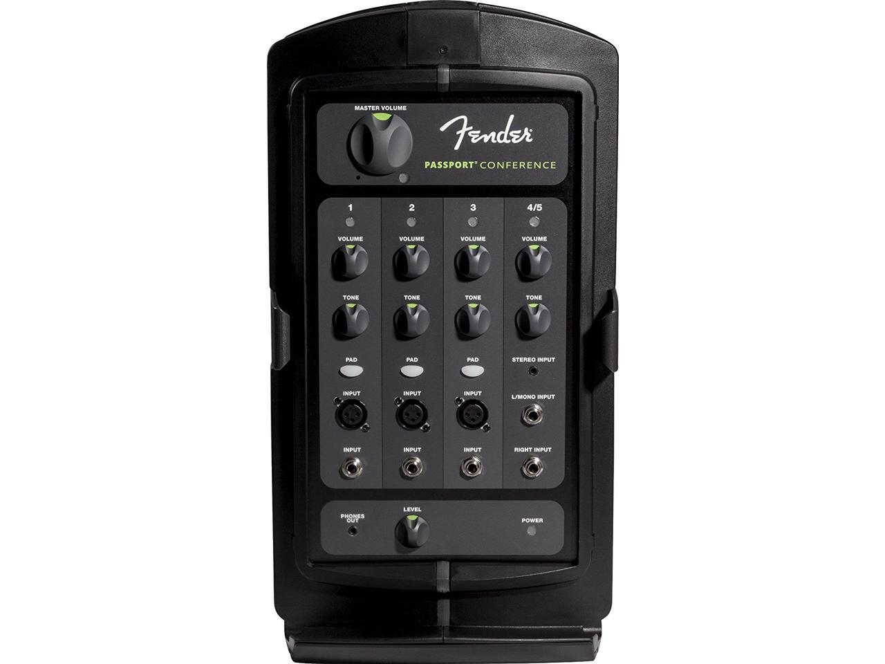 Fender Passport Conference 175 Watts 4-Channel Pro Audio System, Black ...
