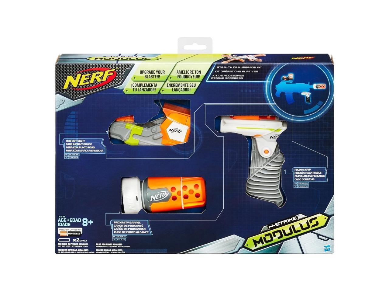 Nerf Modulus Stealth Ops Upgrade Kit Red Dot Sight Pivot Grip ...