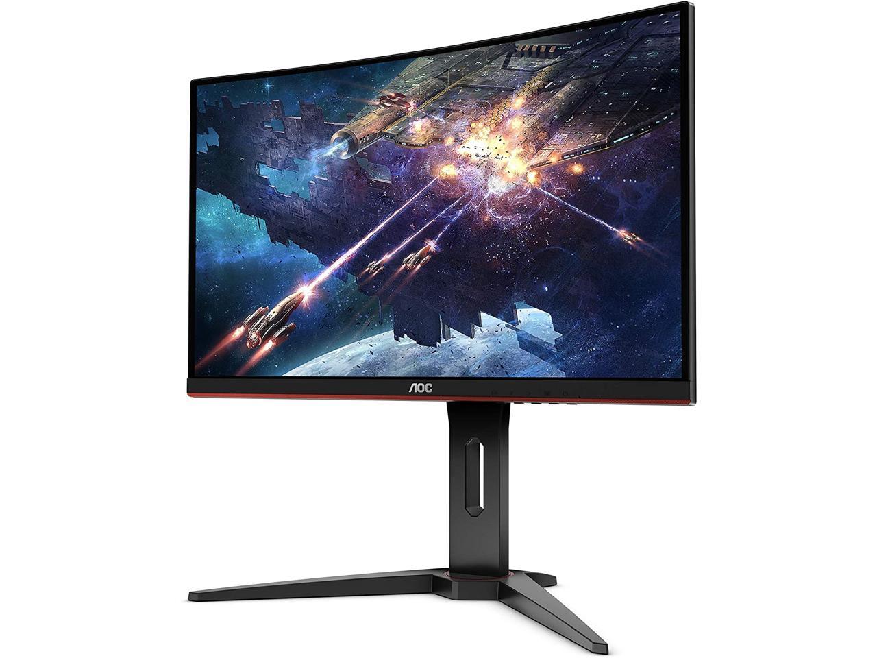 AOC C24G1A 24" Curved Frameless Gaming Monitor, FHD 1920x1080, 1500R ...