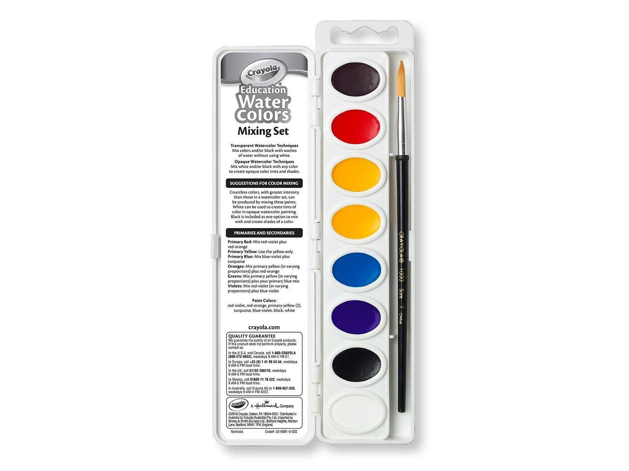 Crayola Llc Formerly Binney & Smith BIN530081 Watercolor Mixing Set 8 ...