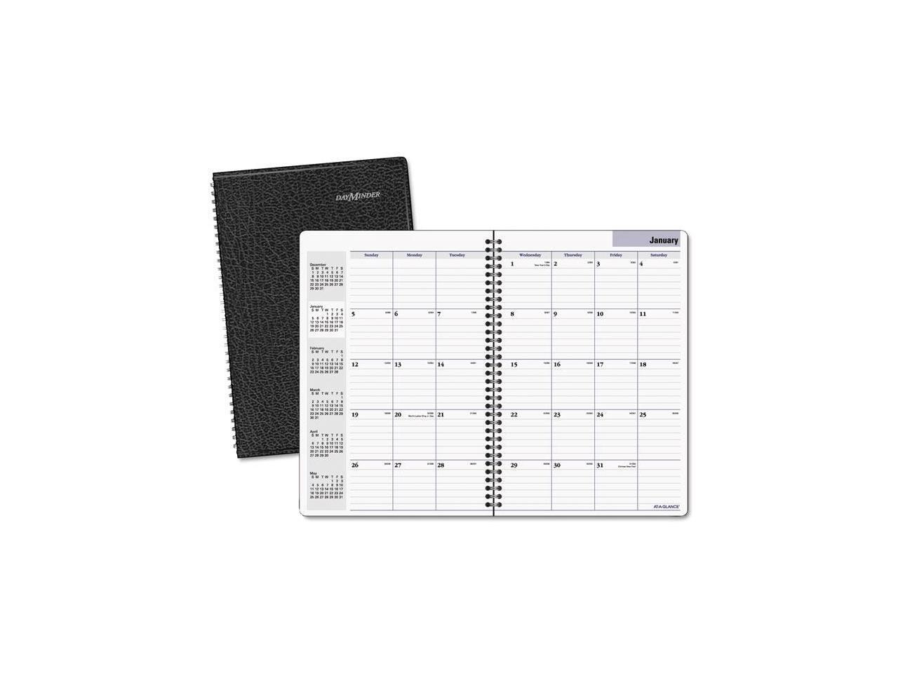 At-A-Glance Monthly Planner 7 7/8 x 11 7/8 Black Two-Piece Cover 2018 ...