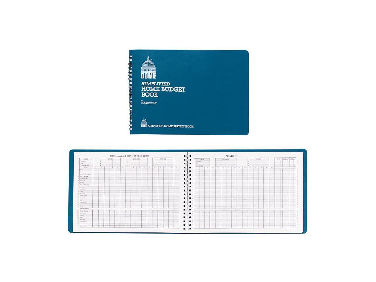 Dome Home Budget Book 64 Pages 10-1/2"x7-1/2" Teal 840 - Newegg.com