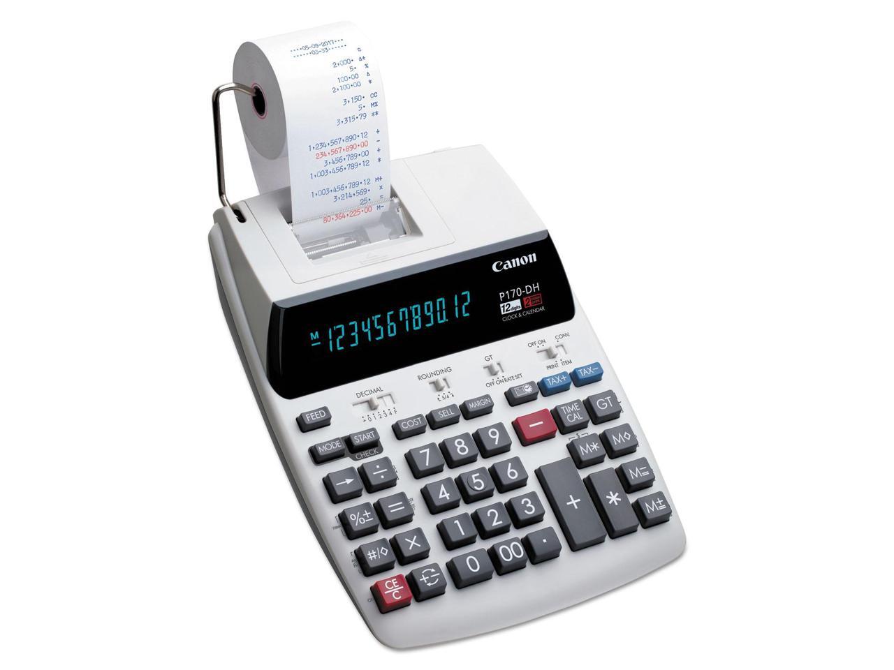 Canon P170-DH-3 Printing Calculator Black/Red Print 2.3 Lines/Sec ...