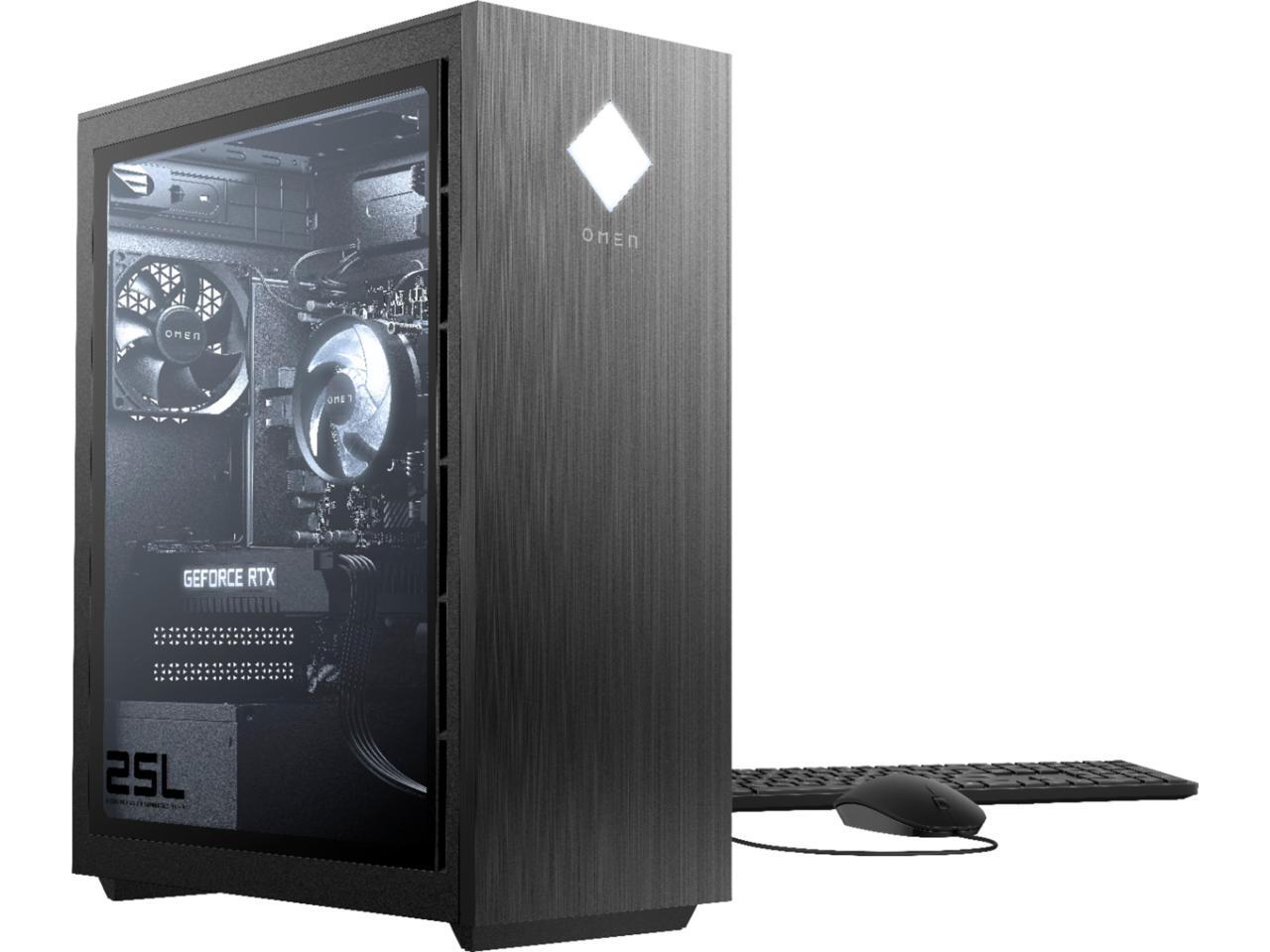 HP OMEN 25L RTX 3070 Gaming Desktop PC AMD Ryzen 7 5800X RGB Liquid