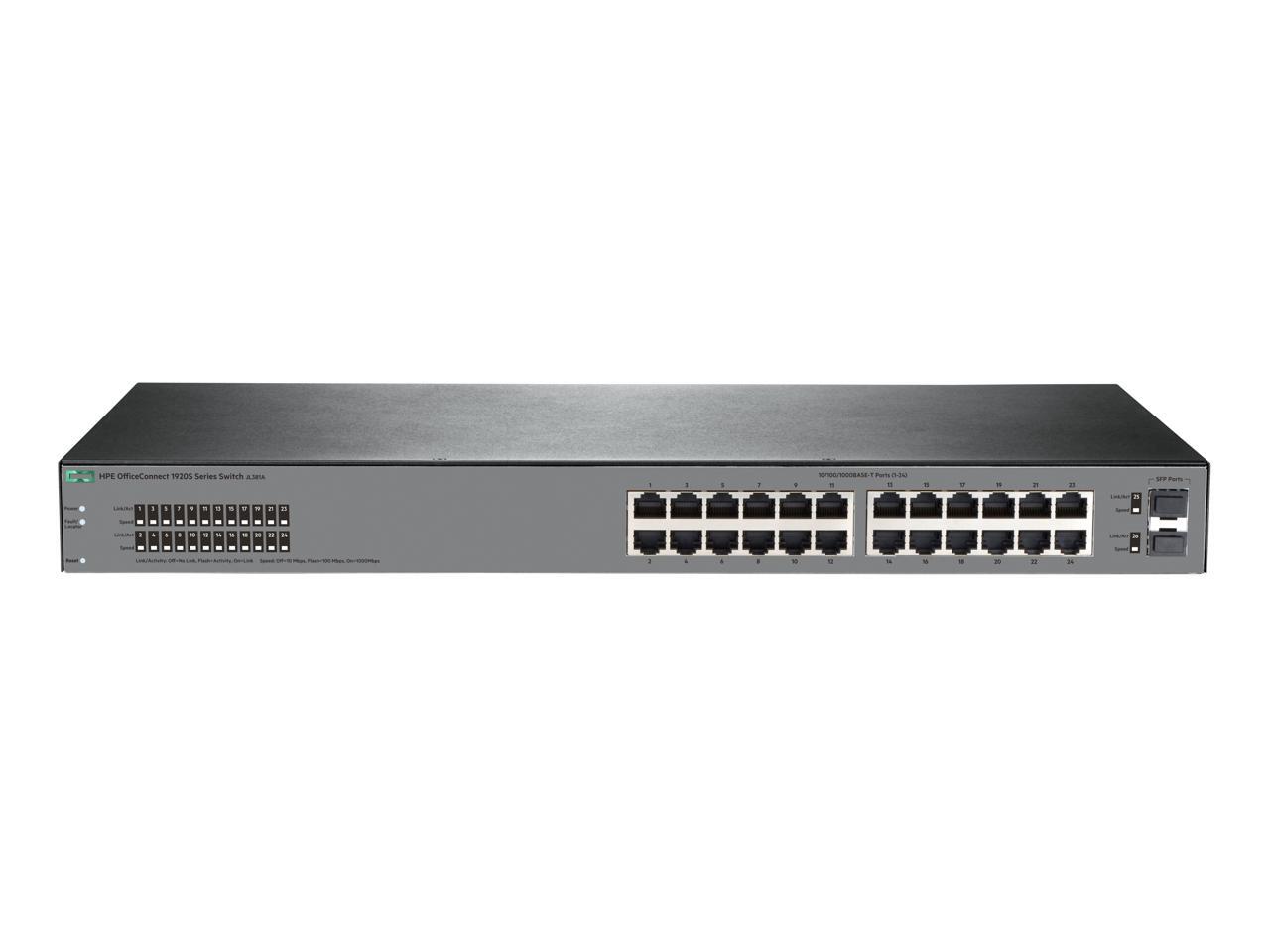 HPE OfficeConnect 1920S 24G 2 SFP Switch (JL381A) - Newegg.com