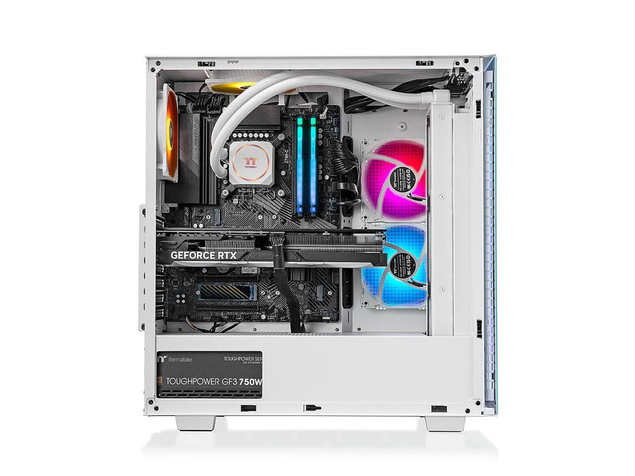 Thermaltake - Avalanche i477T AIO Liquid Cooled Gaming PC - White ...