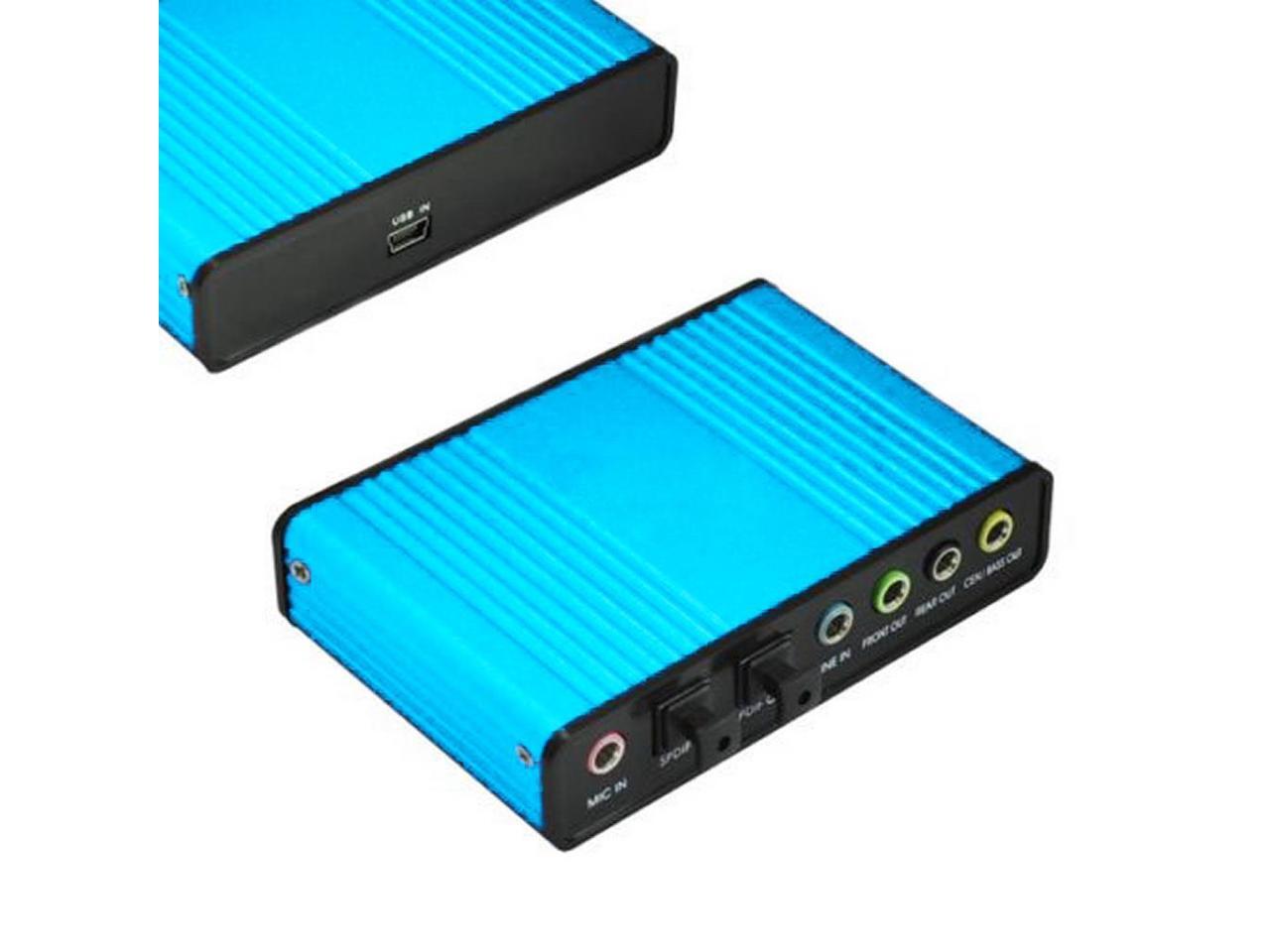 USB 6 Channel 5.1 Audio External Optical Sound Card Adapter For PC ...