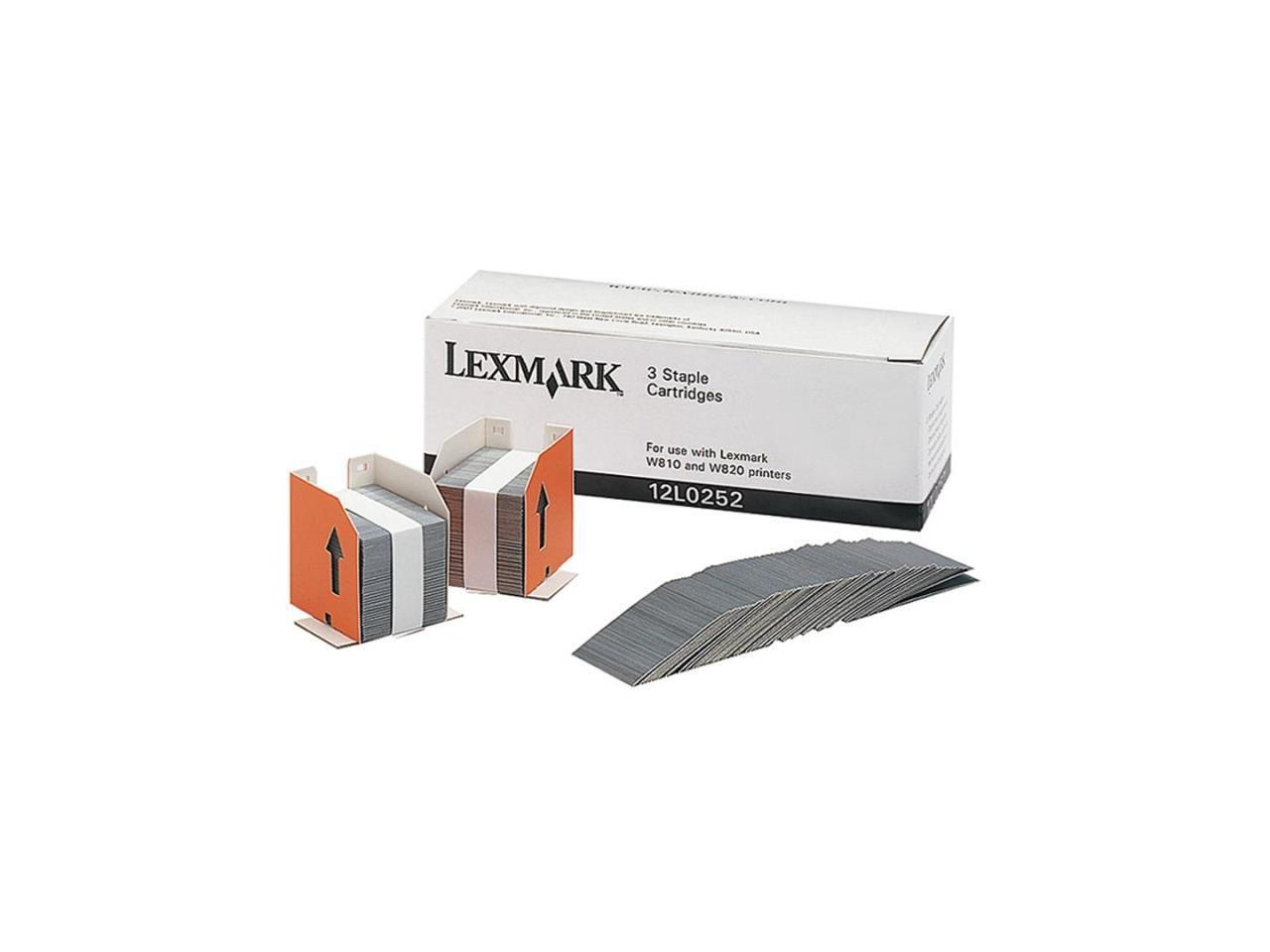 LEXMARK 12L0252 Staple Cartridges for Lexmark W810, 820, and 830 ...