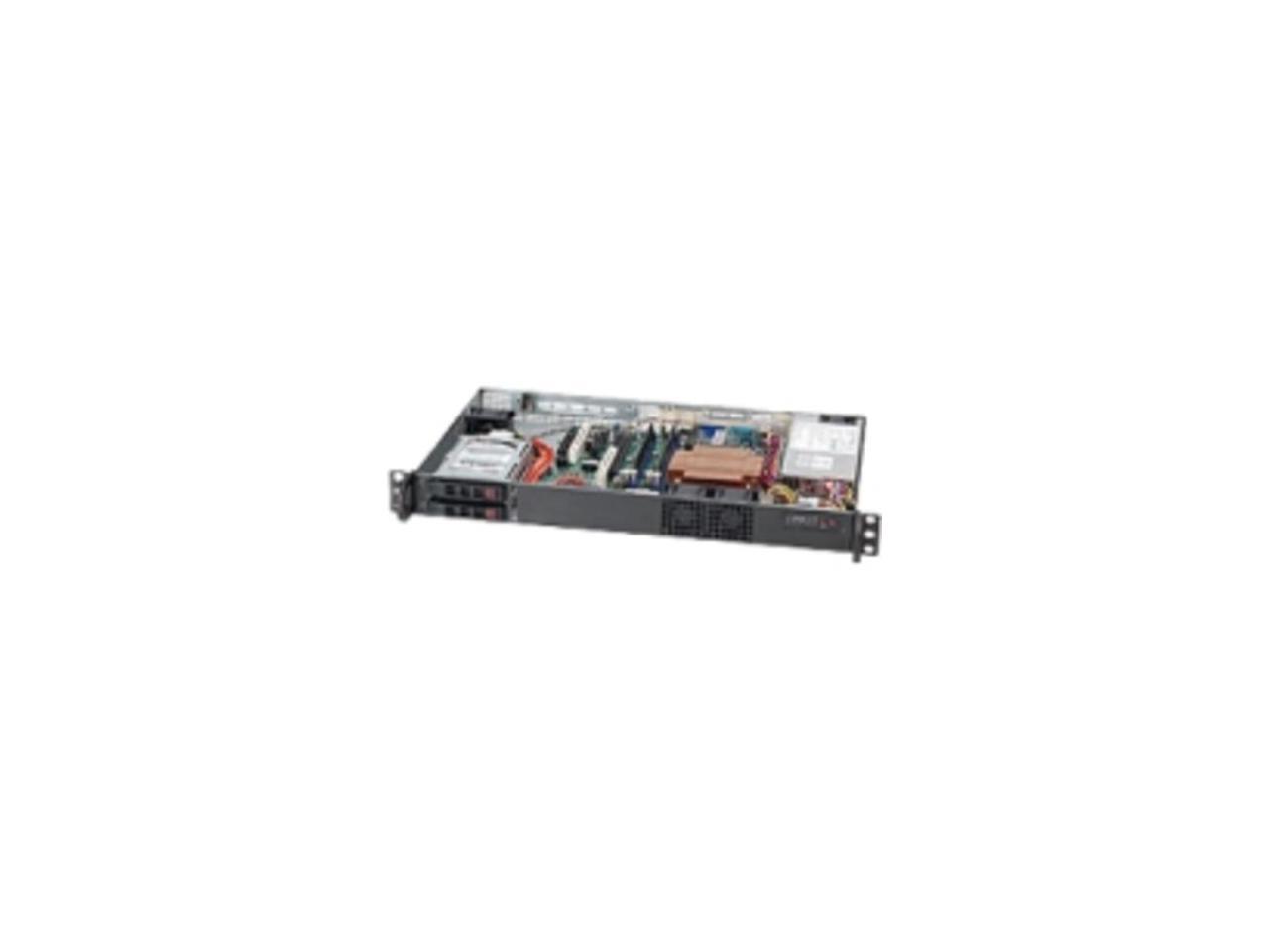 Supermicro CSE-510T-203B Supermicro Case CSE-510T-203B 1U High-Efficiency Low Noise 2.5inch ...