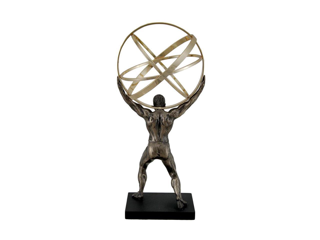 Atlas Carrying Celestial Sphere Bronze Finished Statue - Newegg.com