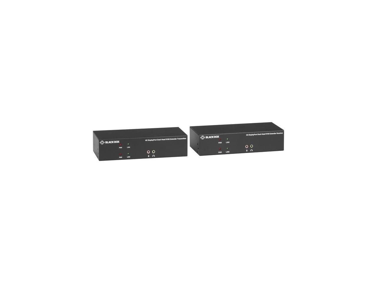 Black Box KVX Series KVXLCDPF-200 KVM Extender over Fiber - 4K, Dual ...