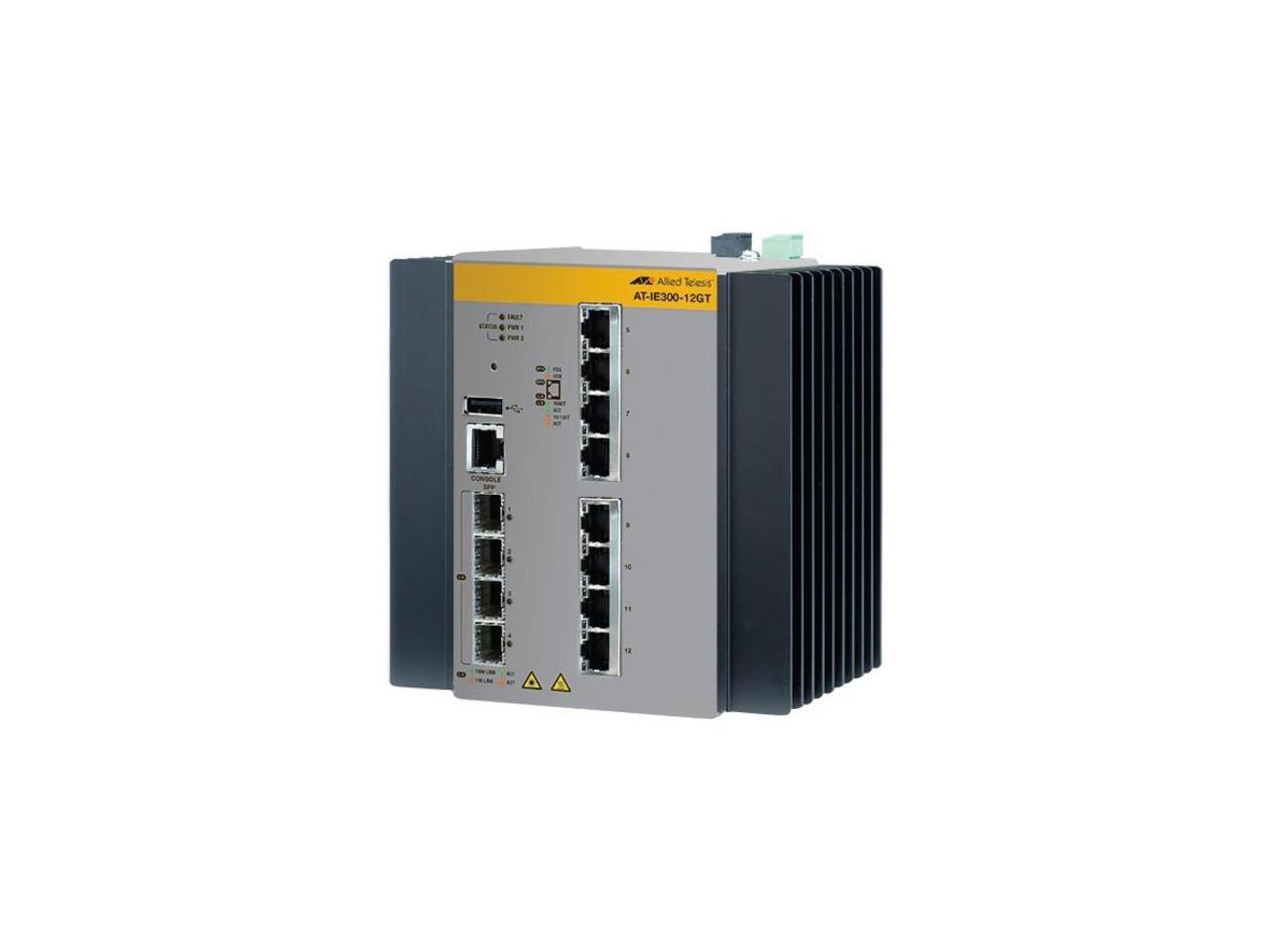 ALLIED TELESIS BOX AT-IE300-12GP-80 8X 10/100/1000T 4X 100/1000X ...