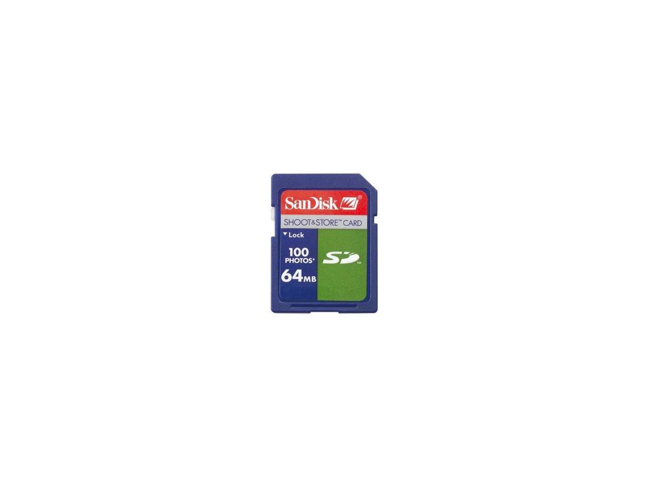 SanDisk Shoot & Store 64MB Secure Digital (SD) Flash Card Model SDSDS ...