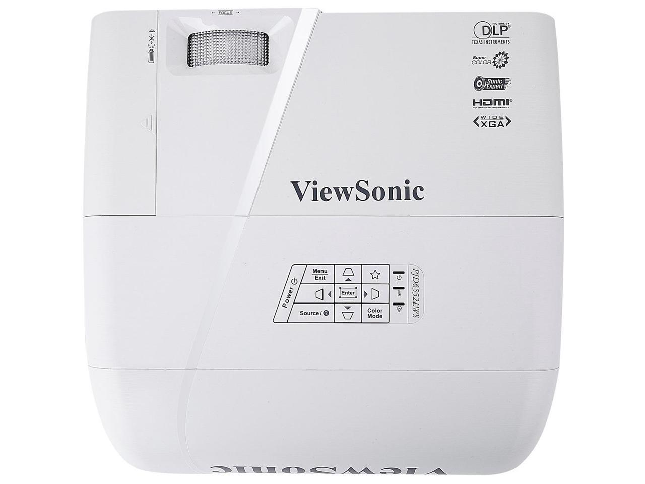 ViewSonic PJD6552LWS Short Throw Network DLP Projector 3500 Lumens WXGA ...