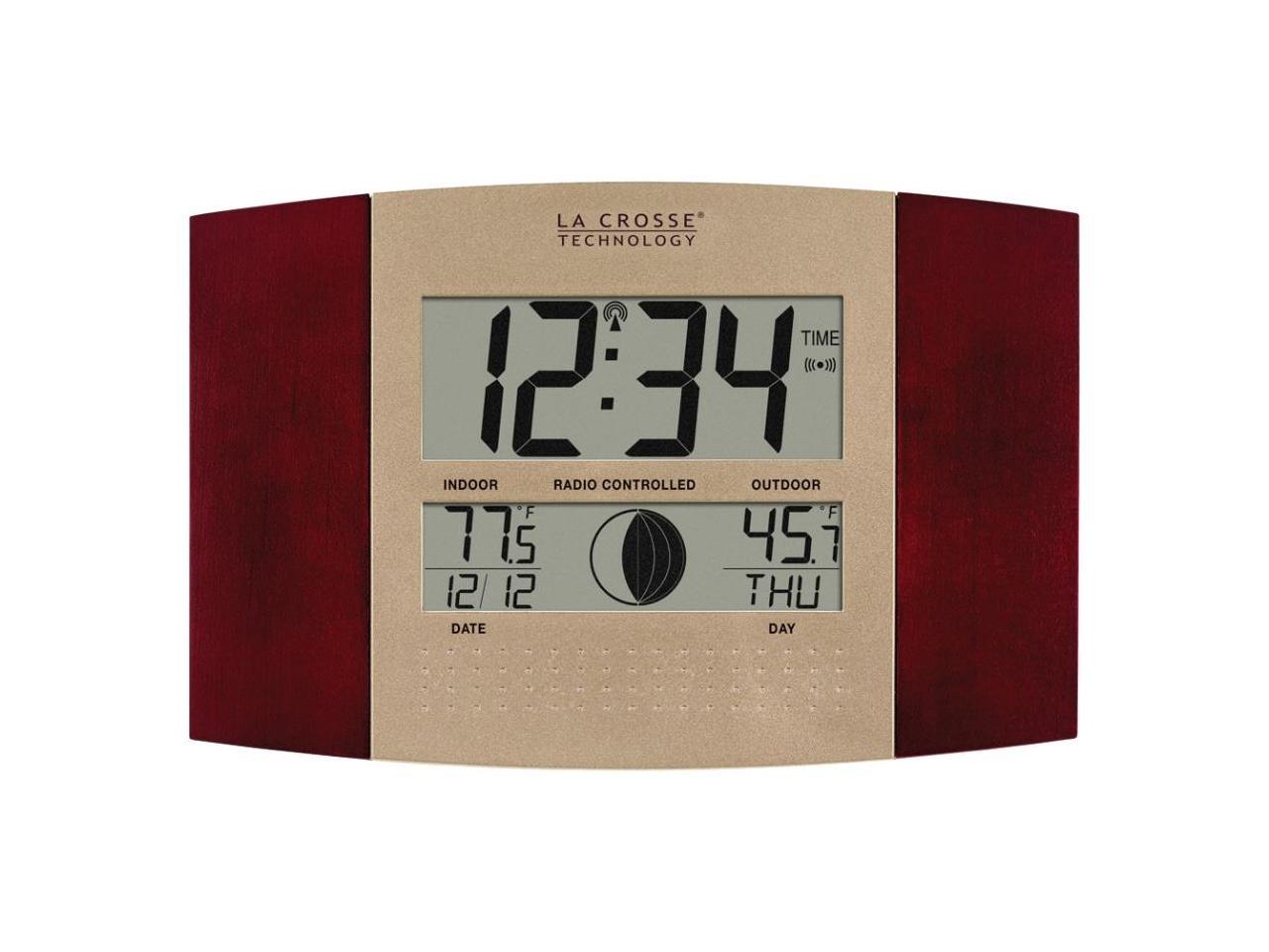 Atomic Clock With Moon Phases - by La Crosse Technology - Newegg.com