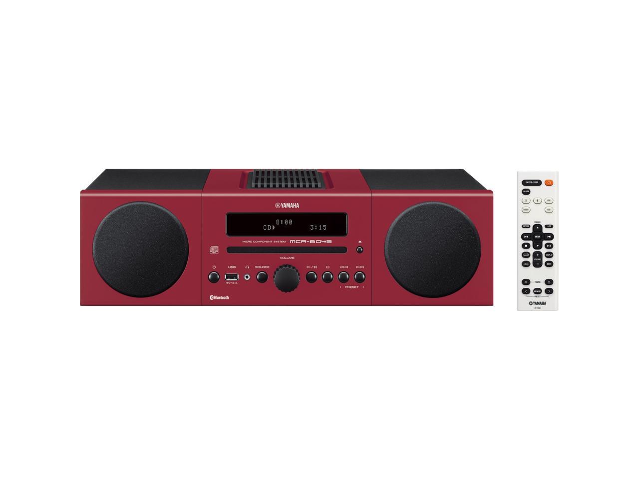 Yamaha MCR-B043 Micro Hi-Fi System - 30 W RMS - Red - Newegg.com