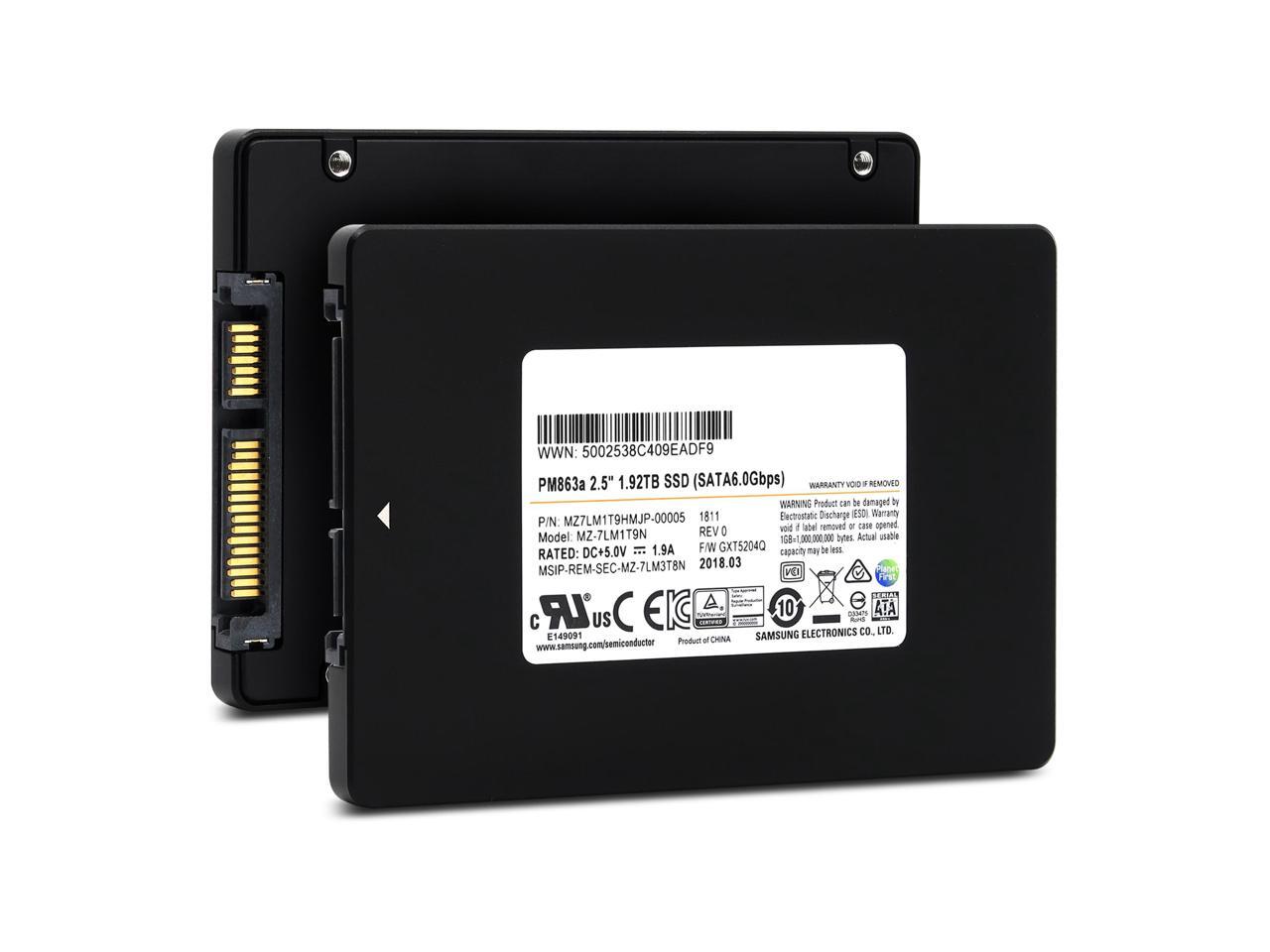 Refurbished: Samsung PM863a 1.92TB SATA 6Gb/s 2.5" Enterprise SSD ...