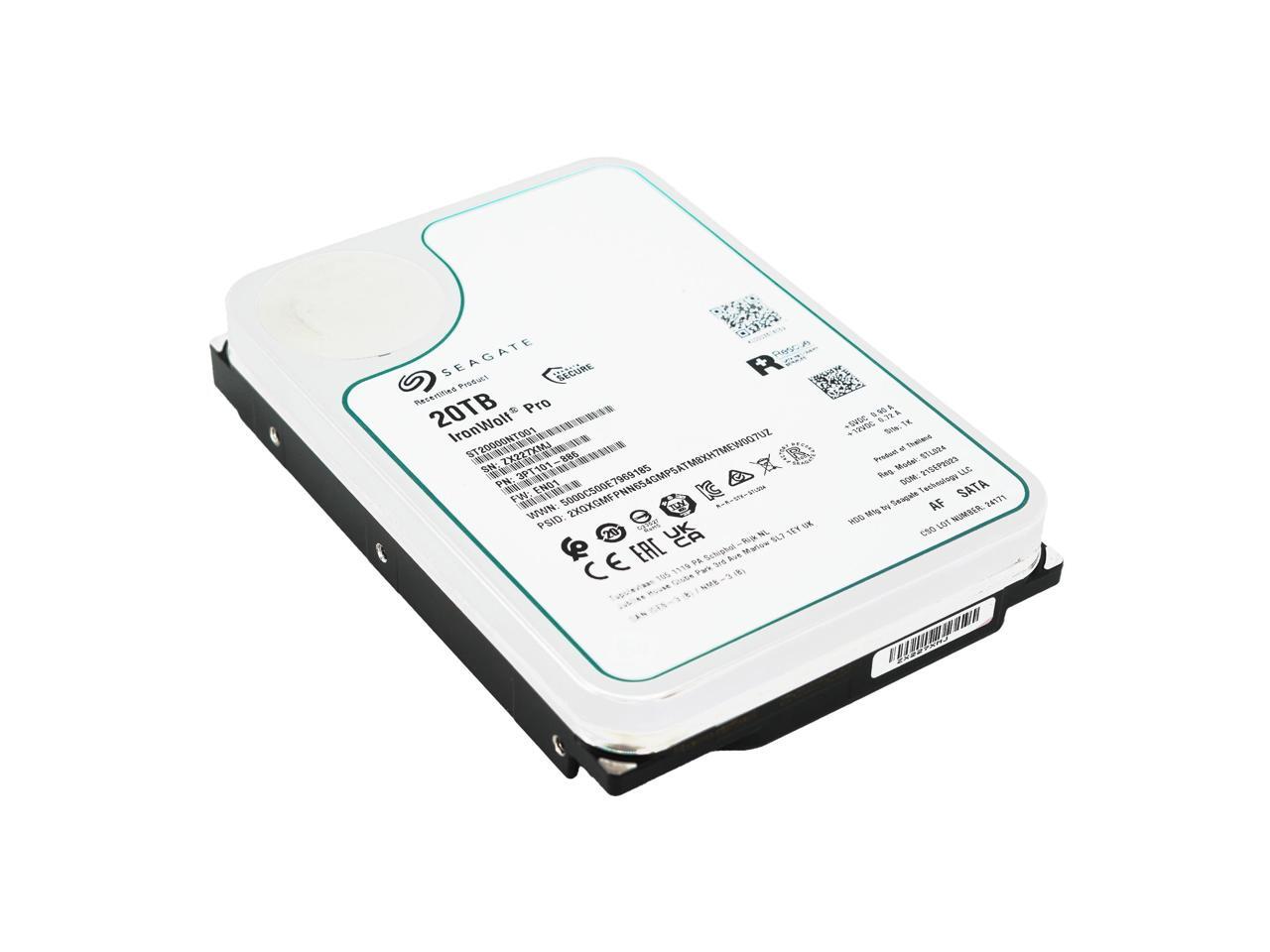 Refurbished: Seagate Ironwolf Pro 20TB SATA 7200RPM 3.5" NAS HDD ...
