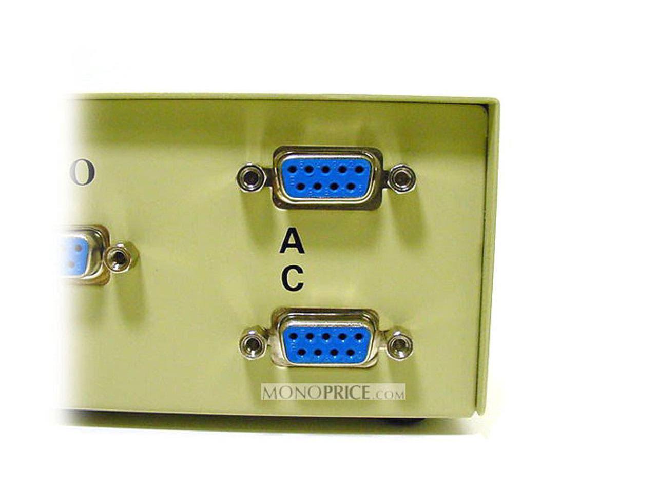Monoprice 4x1 DB9 Female Manual Data Switch Box - Newegg.com