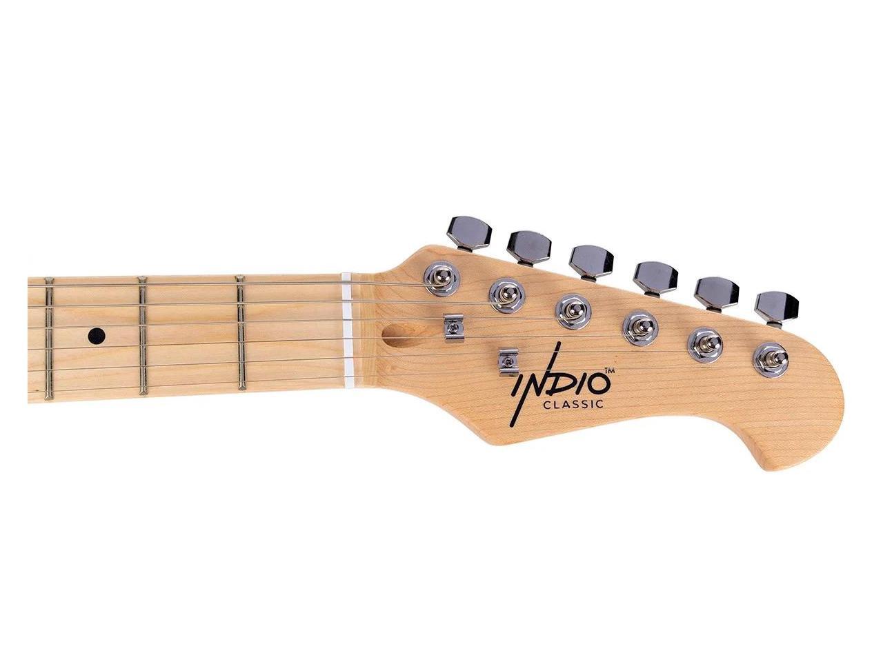 Monoprice Indio Cali Classic Electric Guitar - Blue, With Gig Bag ...