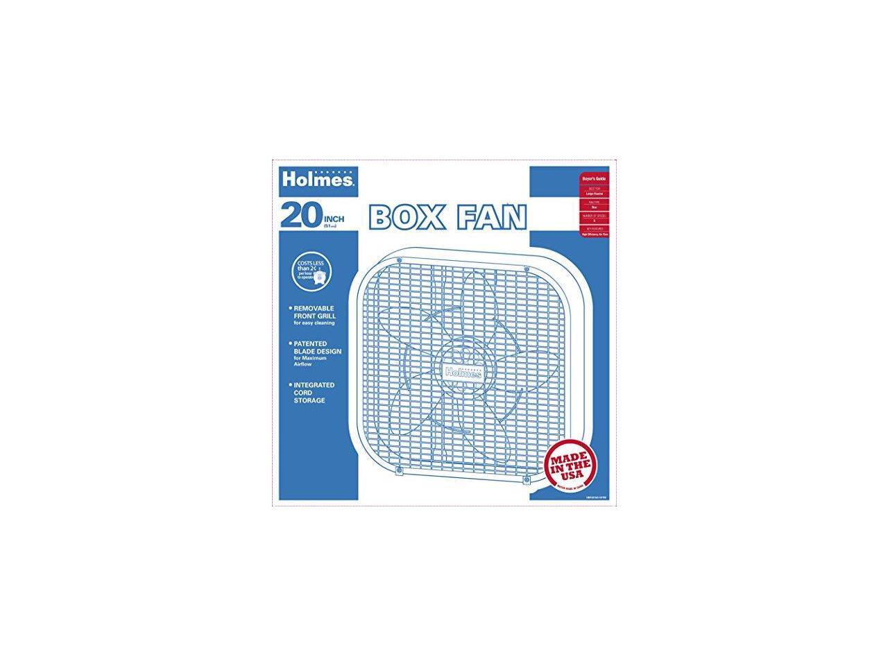 Holmes 20"""" Metal Box Fan White - Newegg.com