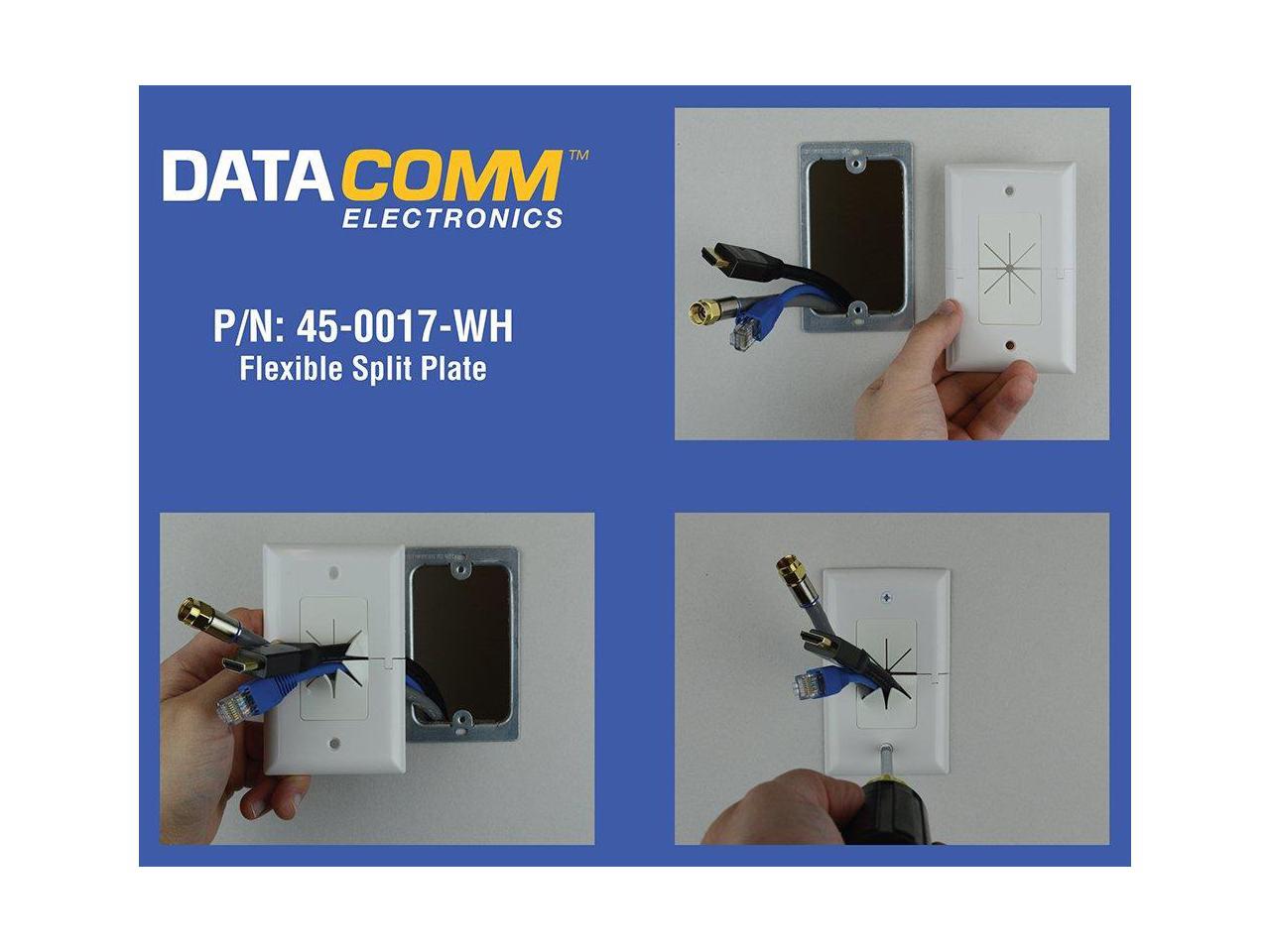 DataComm Electronics 45-0017-LA Split Style TV Plate with Flexible AV ...
