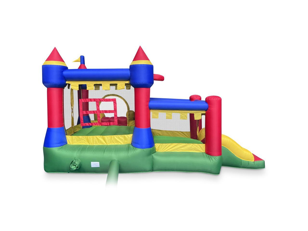 Cloud 9 Inflatable Castle Bounce House with Blower, Bouncer for Kids with Two Slides and Jumping ...