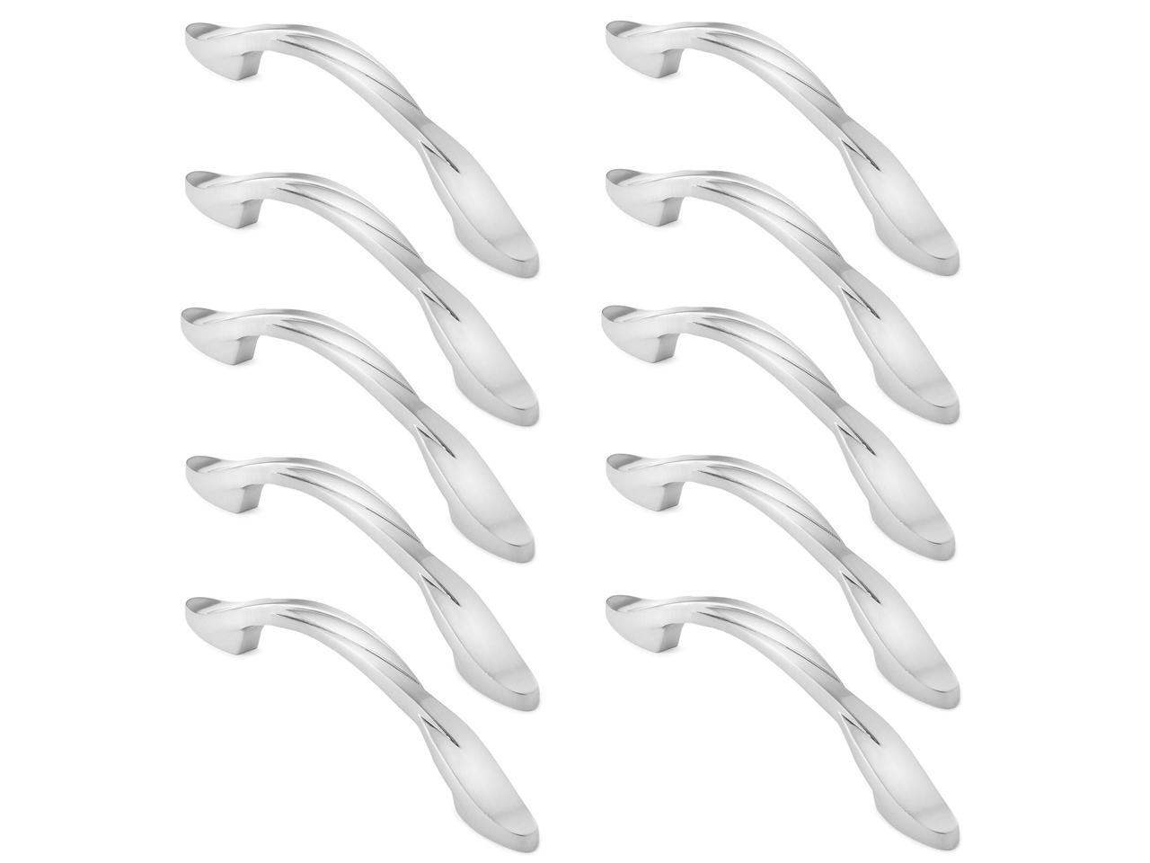 Cauldham 10 Pack Solid Braided Kitchen Cabinet Pulls Handles (5" Hole ...