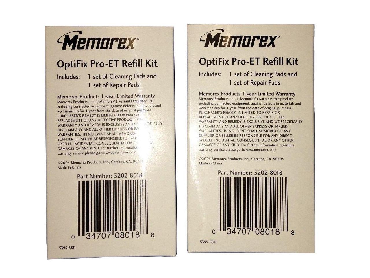 Memorex 2 x Optifix Pro Refill Kit, Cleaning and Repair Pads - 2 ...