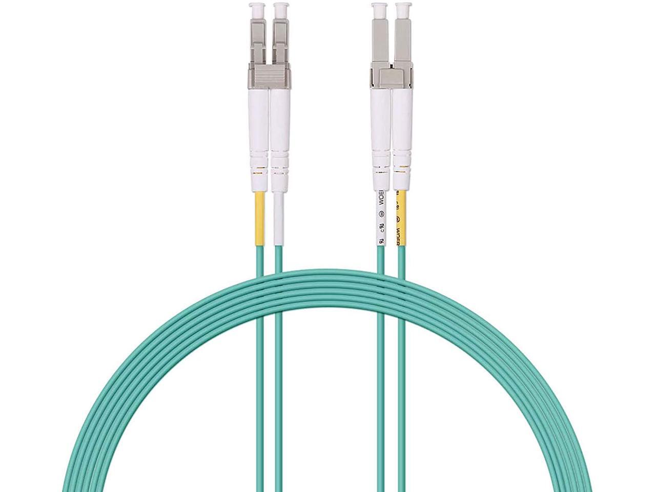 10Gtek Pack of 4,LC-LC OM3 Fiber Patch Cord, Multi-mode Duplex 50/125, LSZH, 2-Meter(6.6ft ...