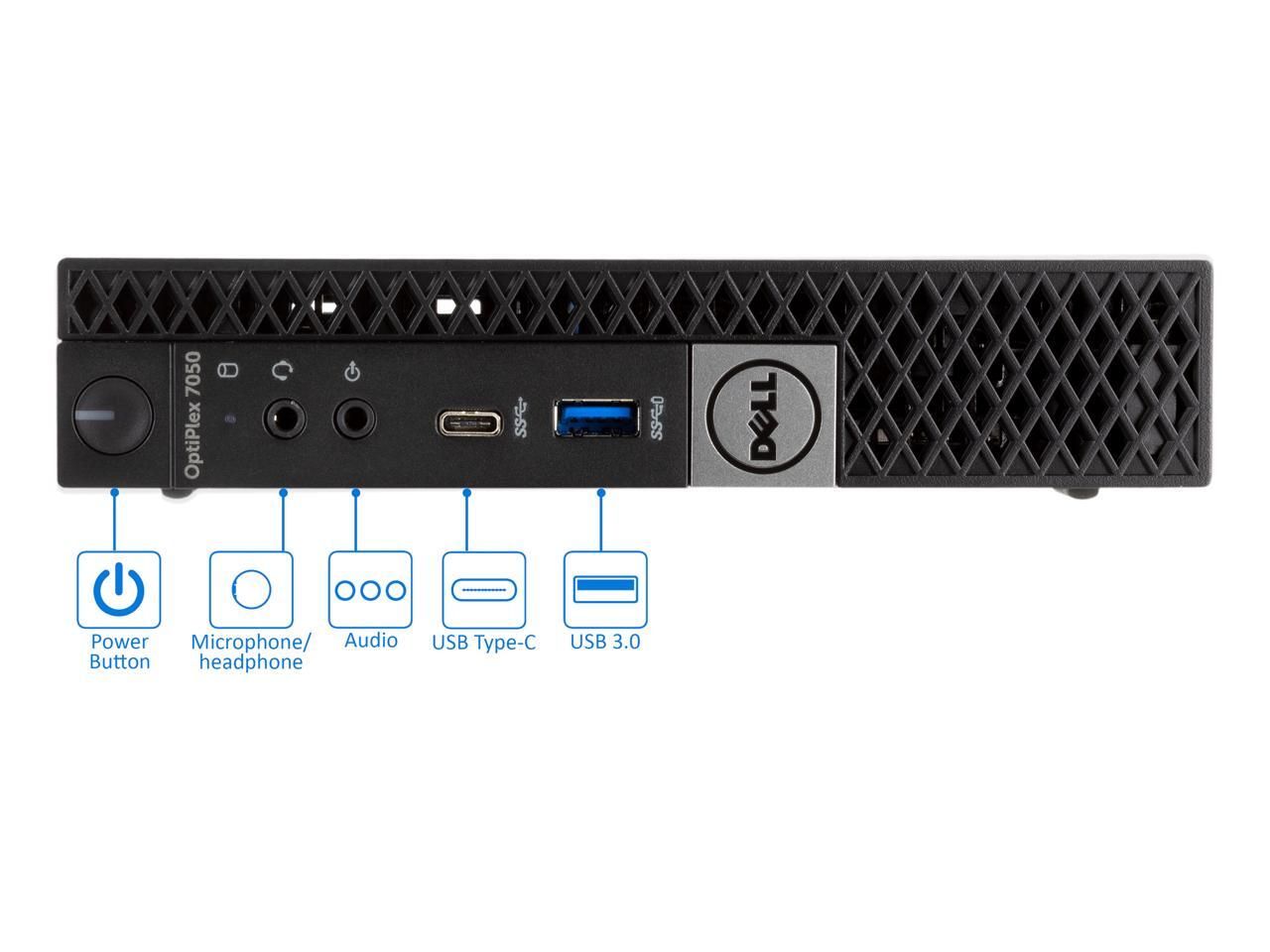 Refurbished: Dell OptiPlex 7050 Micro Desktop, Intel Quad-Core i7-7700T ...