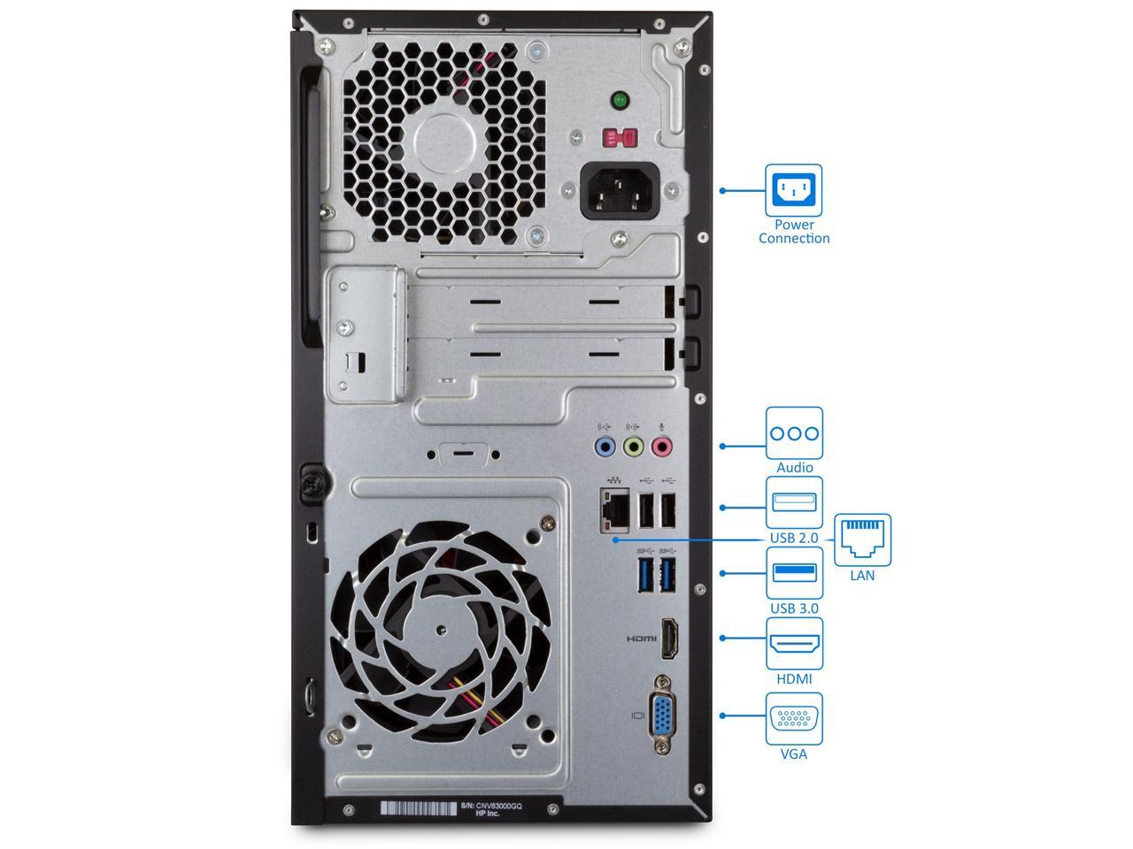 Refurbished: HP Pavilion 570 Desktop, Intel Core i3-7100 3.9GHz, 8GB ...