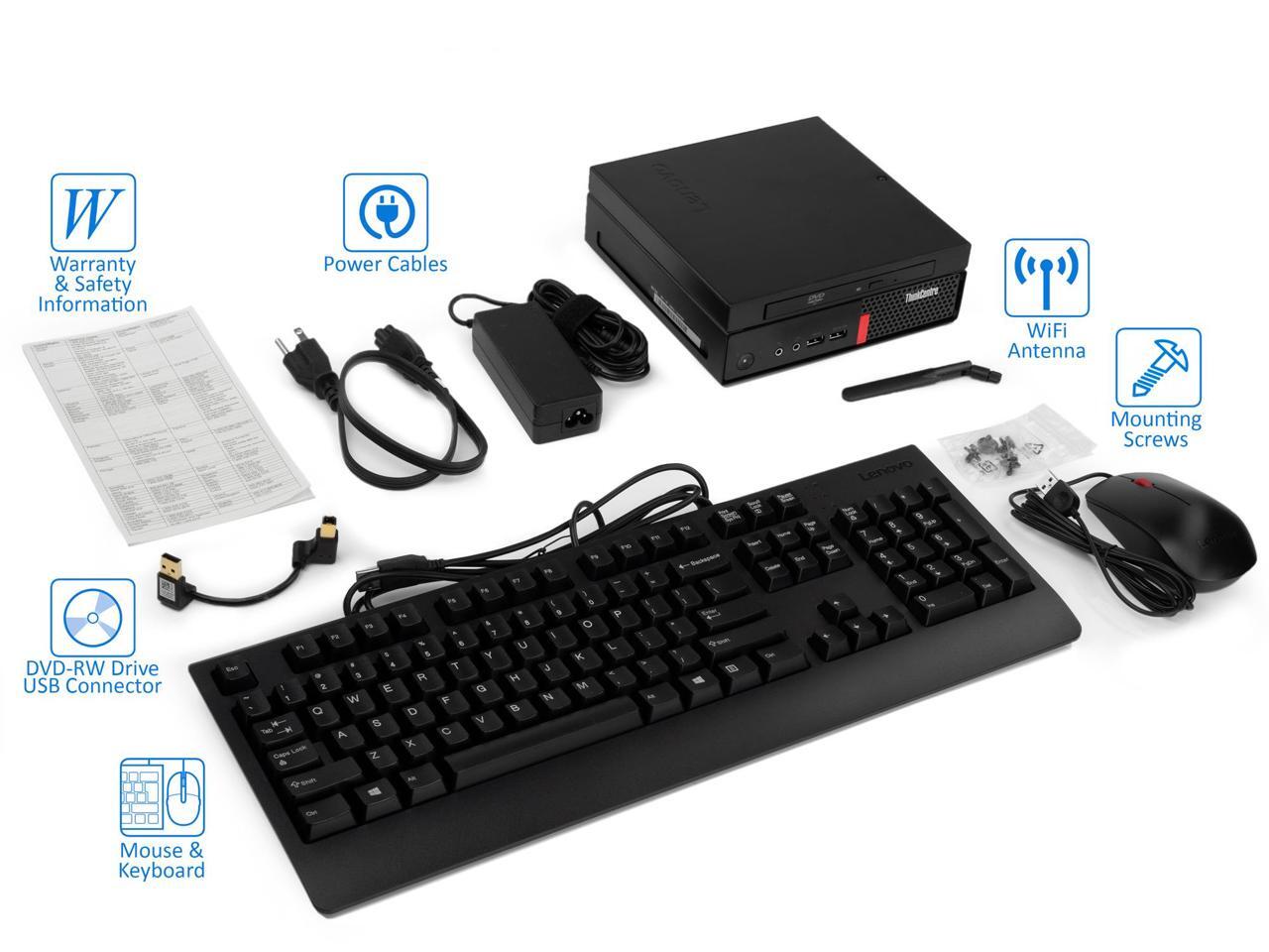 Refurbished: Lenovo ThinkCentre M910q Mini PC, Intel Core i5-7500T Upto ...