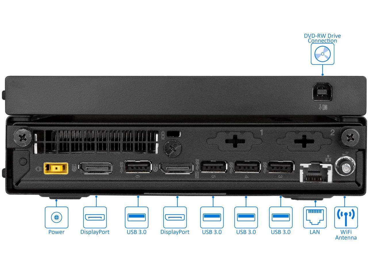 Refurbished: Lenovo ThinkCentre M910q Mini PC, Intel Core i5-7500T Upto ...