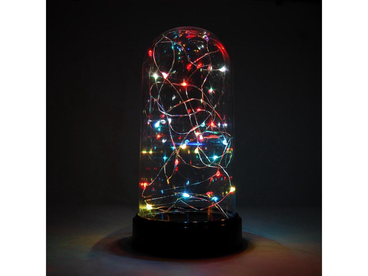 Fuji Labs 30 LED Multi Color String Light in Dome 9 Inch High Battery ...