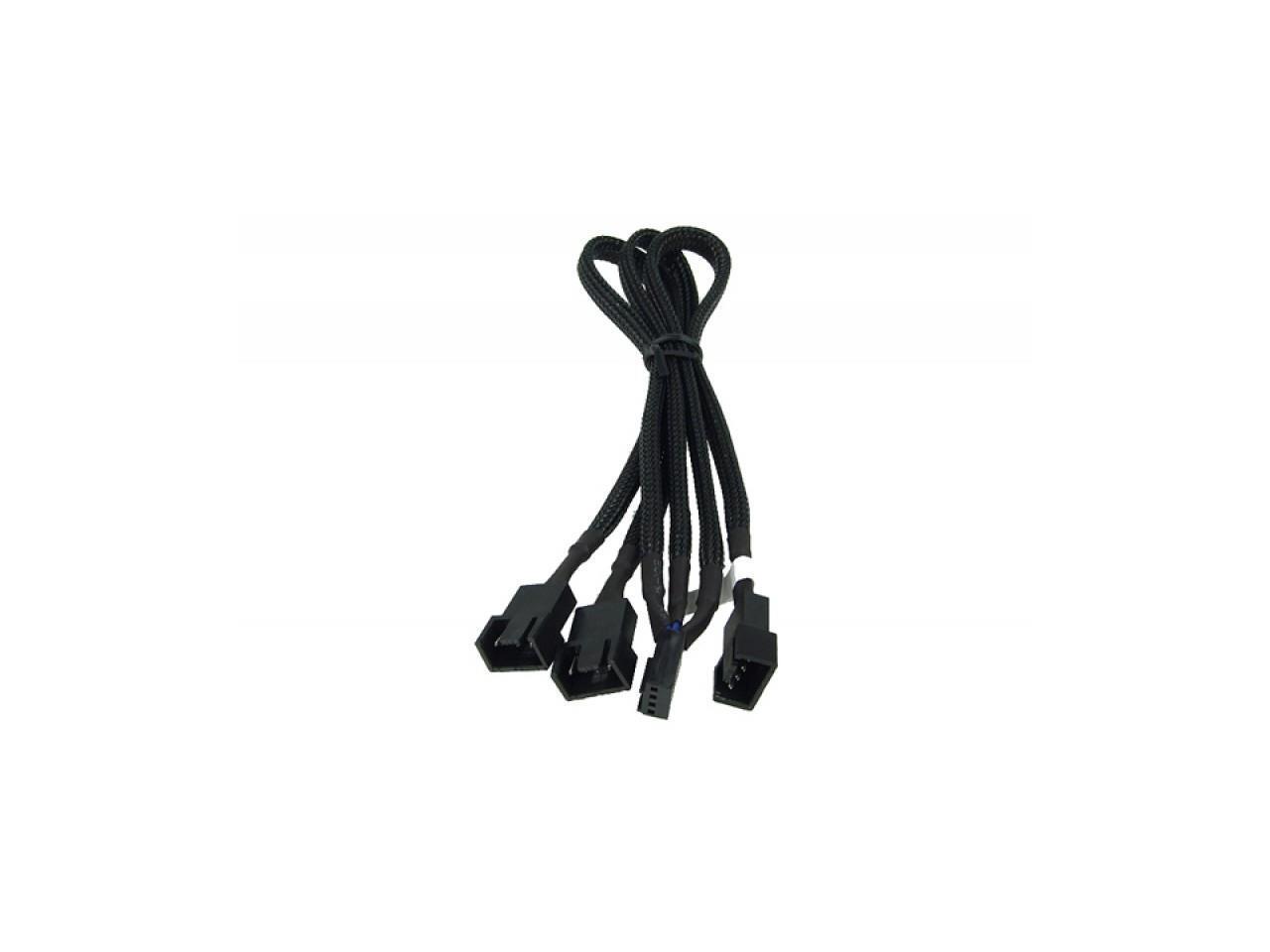Phobya 4-Pin PWM to 3x 4-Pin PWM Cable - 30cm | Black (81098) - Newegg.com
