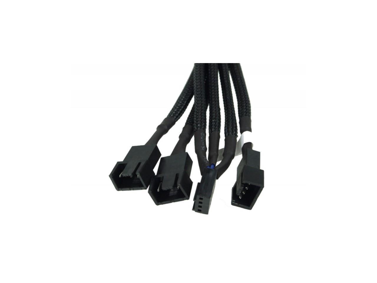 Phobya 4-Pin PWM to 3x 4-Pin PWM Cable - 30cm | Black (81098) - Newegg.com