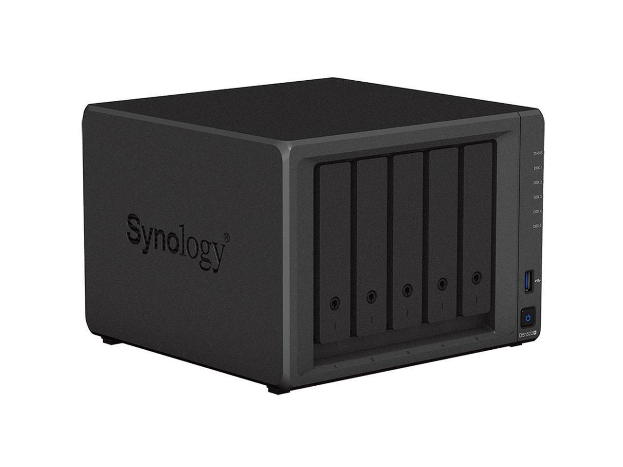 Synology DiskStation DS1522+ NAS Server with Ryzen 2.6GHz CPU, 32GB ...