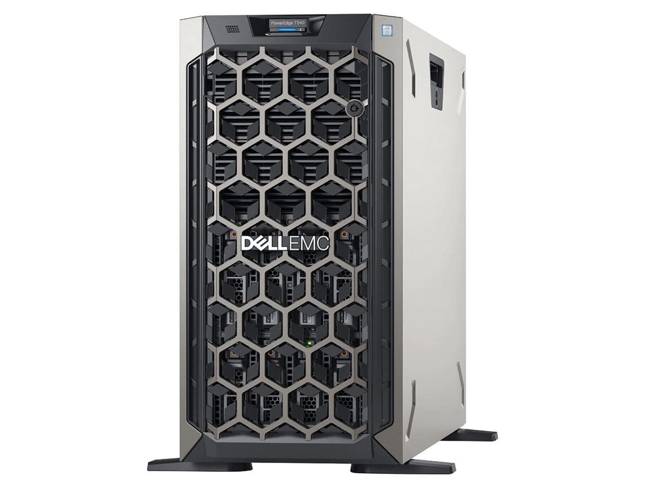 Dell PowerEdge T340 Tower Server, Intel Xeon E-2124 Quad-Core 3.3GHz ...