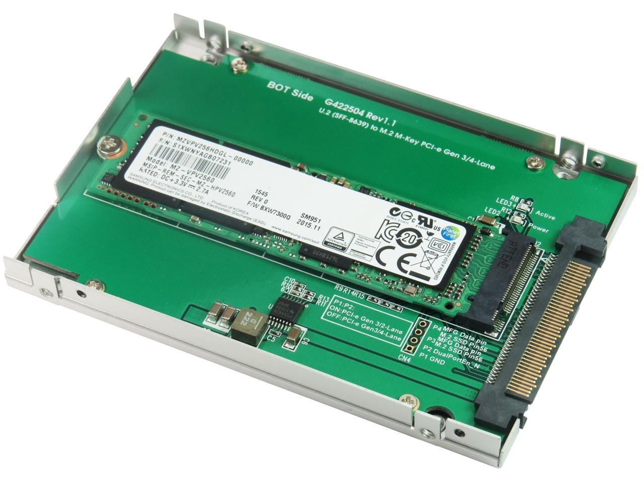 U.2 2.5" Drive Enclosure for M.2 NVMe SSD with SMBUS - Newegg.com