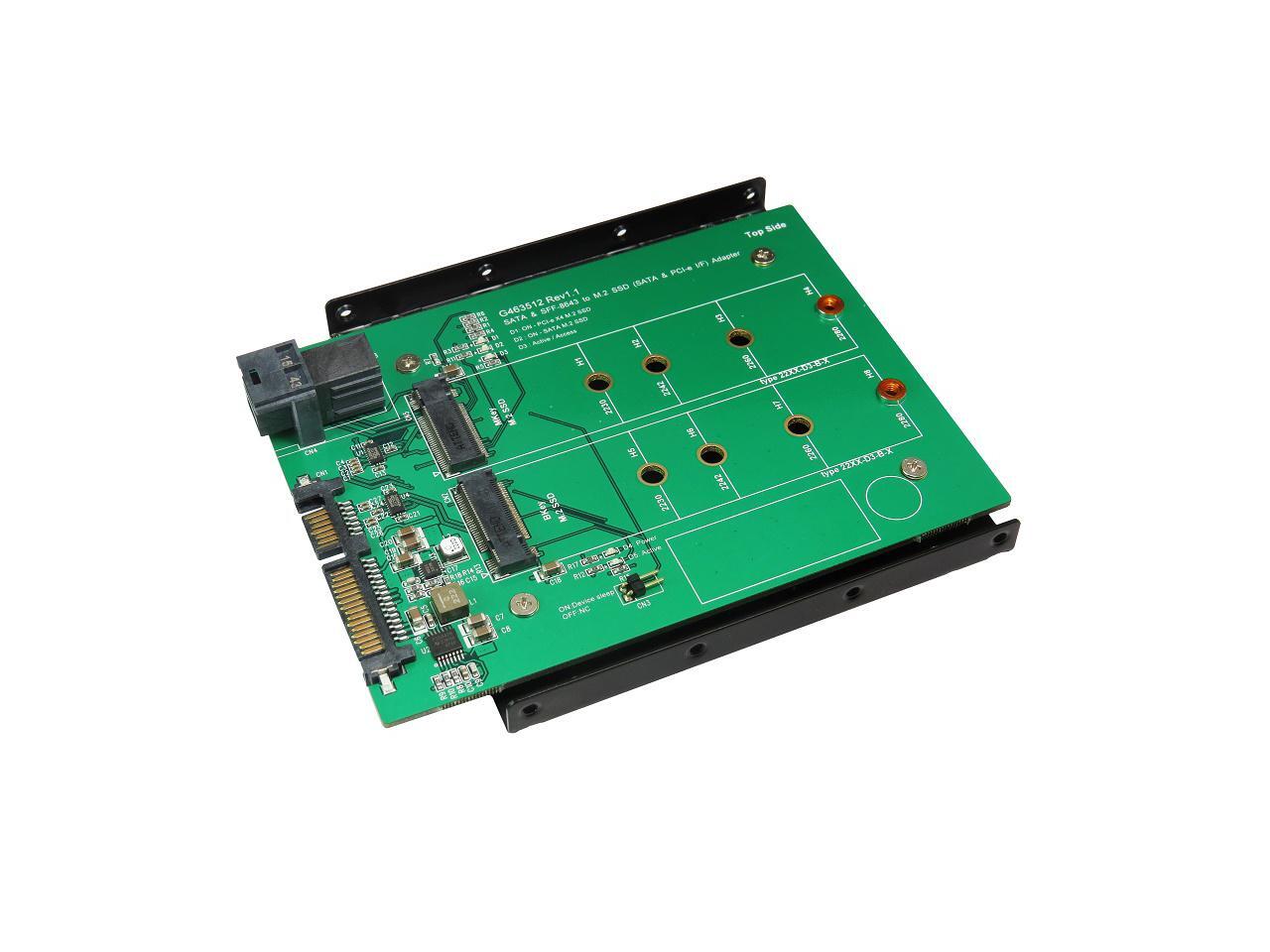 Mini SAS HD (SFF-8643) to M.2 NVMe SSD & SATA III to M.2 (SATA ...