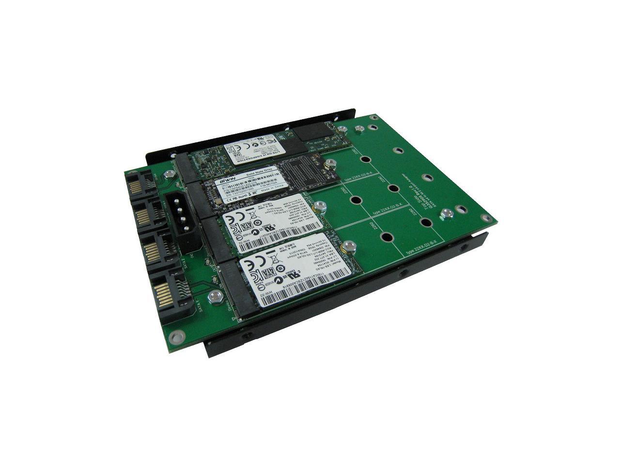 SATA III 7pin 4-port to M.2 (SATA Interface) SSD 4-port Adapter with 3. ...