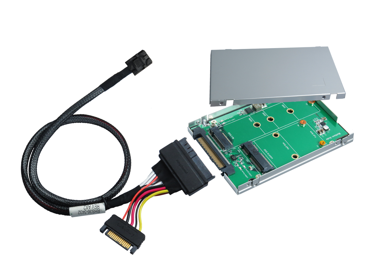 Innocard U.2 (SFF-8639) to M.2 (SATA Interface) & mSATA SSD converter ...