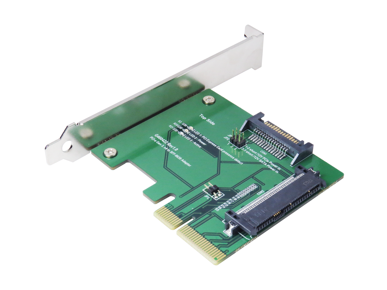 Innocard PE0410 PCIe Gen3 / 4 Lanes to U.2 (SFF-8639) Female Adapter ...
