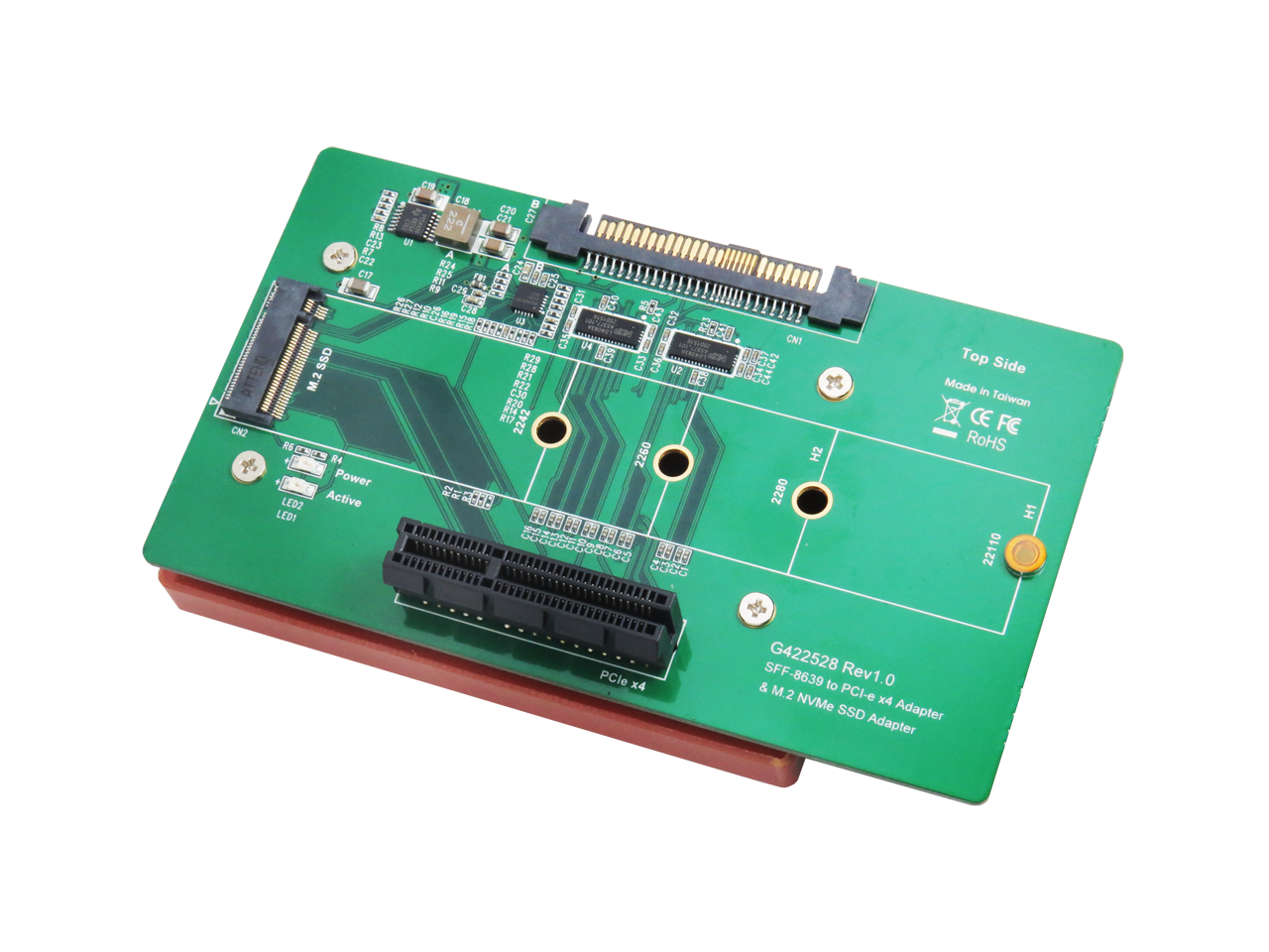 Innocard U.2 (SFF-8639) to M.2 NVMe SSD & PCIe x4 Slot Adapter test ...